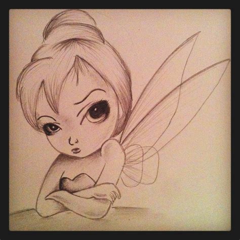 Tinkerbell Pencil Sketch Drawings Different Drawing Styles Drawing Sketches