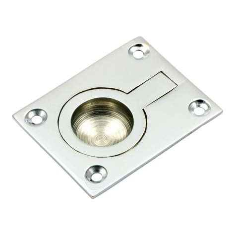 Flush Ring Pull Handle Polished Chrome House Of Brass Ltd