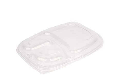 34oz 3 Compartment Microwavable Container Lid Catering Disposables