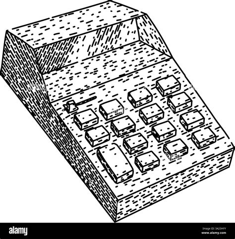 Addition Calculator Sketch Hand Drawn Vector Stock Vector Image And Art