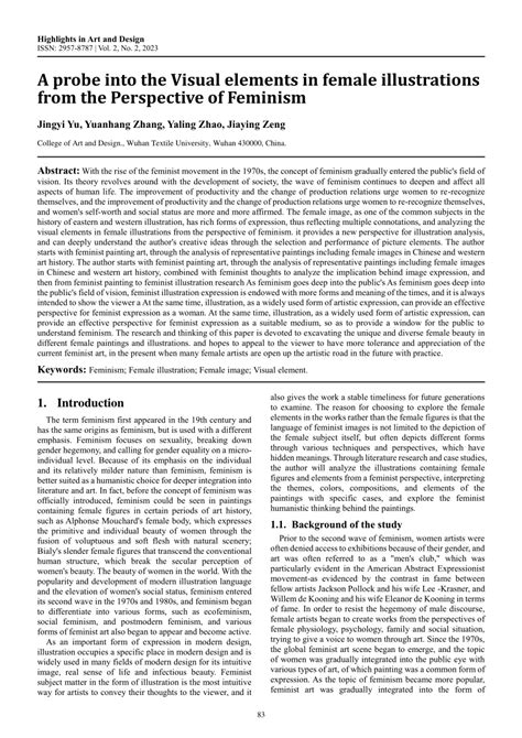 PDF A Probe Into The Visual Elements In Female Illustrations From The Perspective Of Feminism