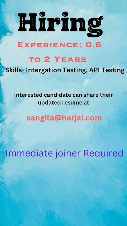Hiring Freshers And Experience On Manual Testing Hiring Manualtester Fresherjobs Youtube