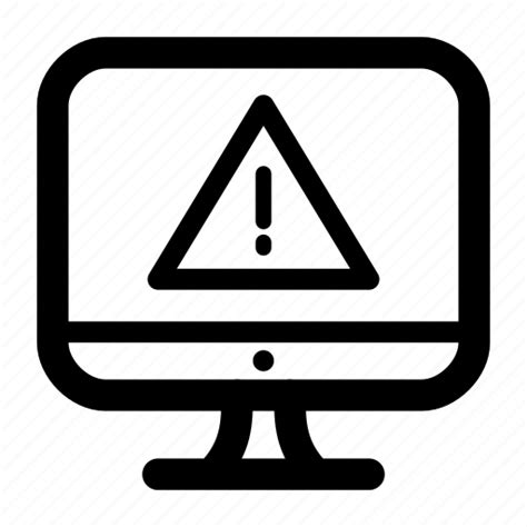 Error Exclamation Imac Screen Warning Icon Download On Iconfinder