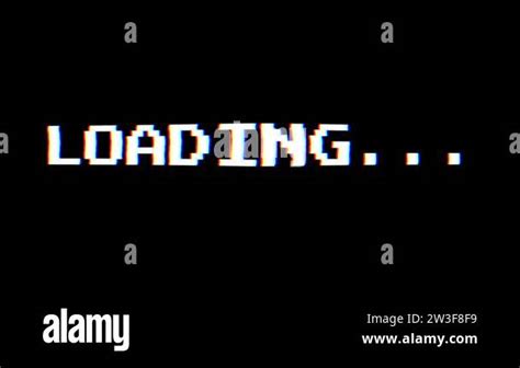 Loading Screen Of An Old 8 Bit Video Game With Glitches Stock Video