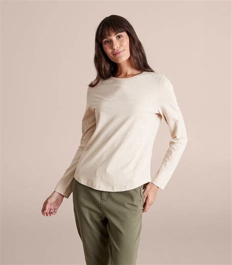 Australian Cotton Long Sleeve Slub T Shirt Target Australia