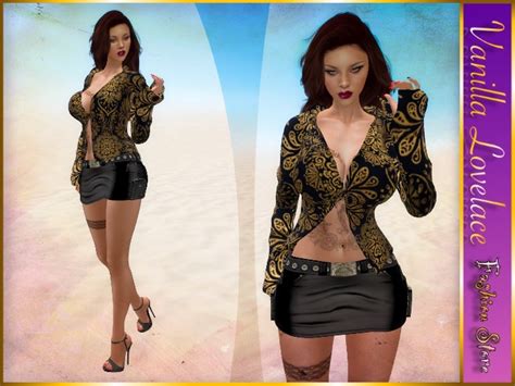 Second Life Marketplace Lovelace Outfit Artemisa Shirt Skirt