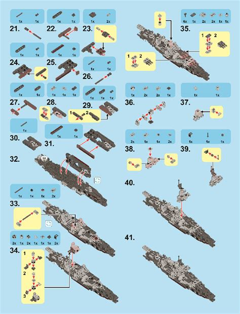 钢铁帝国美国衣阿华级战列舰 10IN1Empires of steel 图纸说明书 Brick4 最实用的国产积木索引表