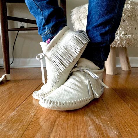 Handmade Moccasins Indigenous Maker Handmade Moccasins Fringe Moccasins