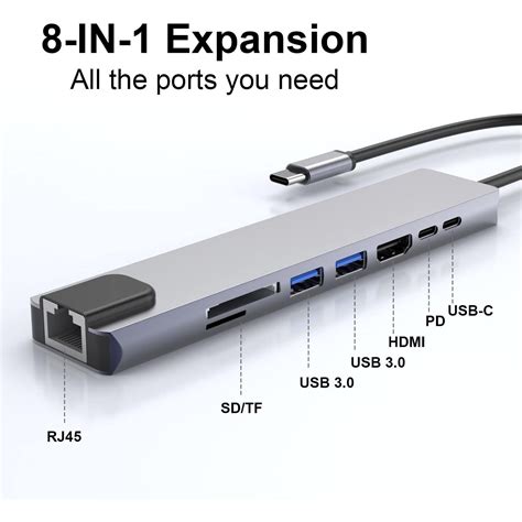 8 In 1 Usb C Hub Multiport Adapter Macfixit Australia