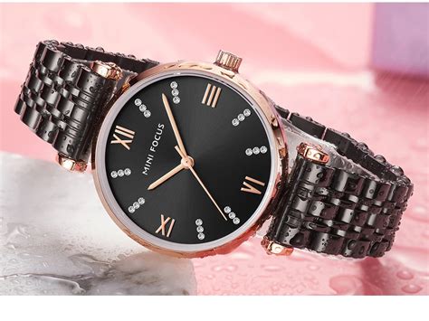 Minifocus роскошные Брендовые женские кварцевые часы 30 м водонепроницаемые с бриллиантами