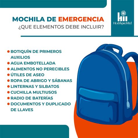 Healthpromed La Mochila De Emergencia Es Importante Para