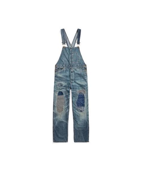 RRLダブル アール エルのリペアード デニム オーバーオールサロペット オーバーオール WEAR