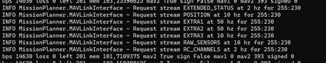 prevent mission planner stream rate override mission planner