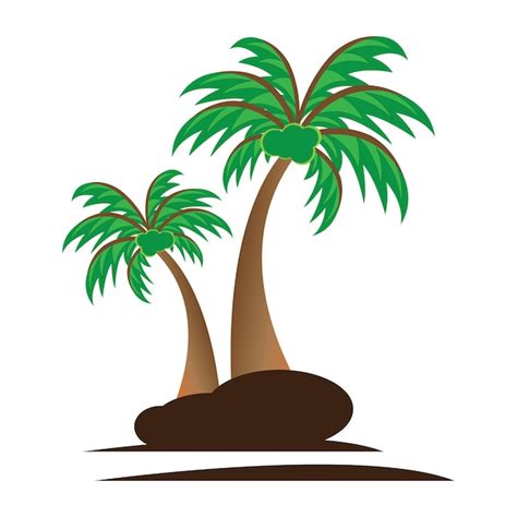 Modèle De Conception De Vecteur De Logo Dicône De Cocotier Vecteur