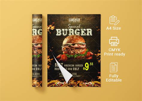 Psd Restaurant Banner Flyer Template