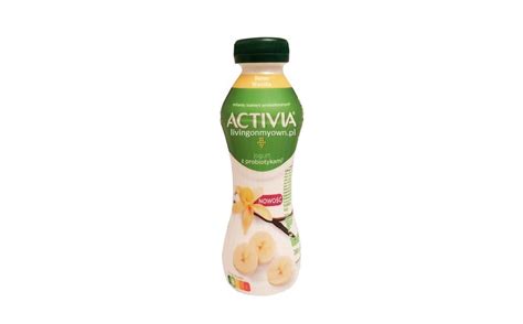 Danone Activia Banan Wanilia jogurt pitny z probiotykami Recenzja wartości odżywcze
