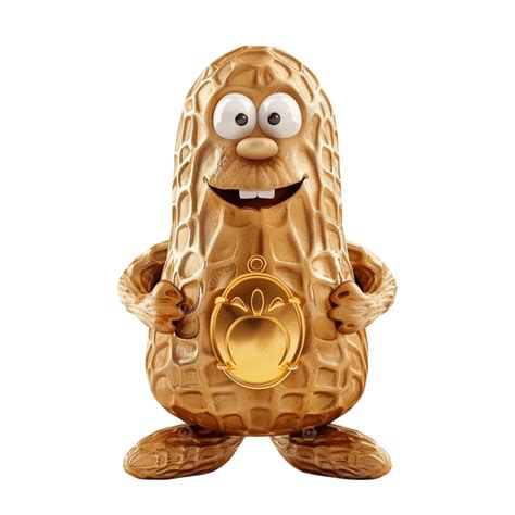 Funny Smiling Golden Peanut Funny Peanut Smiling Peanut Golden