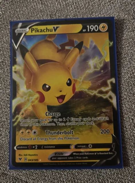 CARTE POKÉMON PIKACHU V 043 185 EB04 Voltage Éclatant FR EUR 7 00
