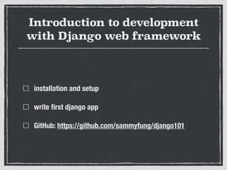 Introduction To Development With Django Web Framework Pdf