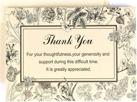 Free Printable Funeral Thank You Card Templates To 43 Off