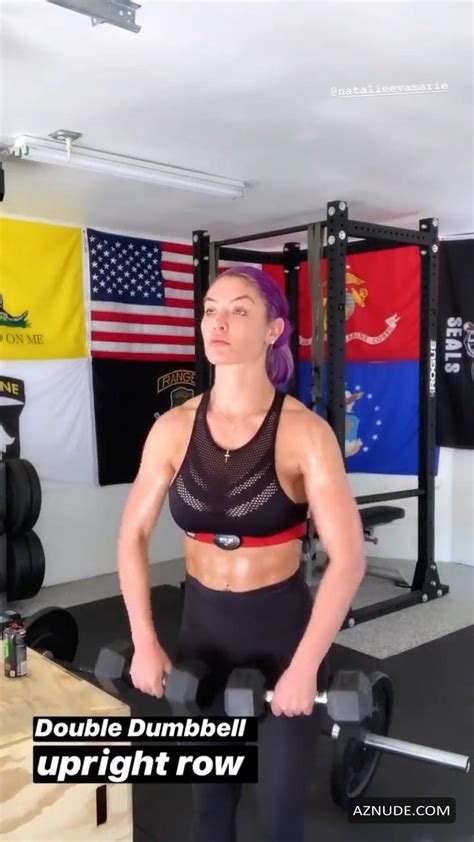 Eva Marie Shows Her Slightly Nude Boobs In The Gym Aznude