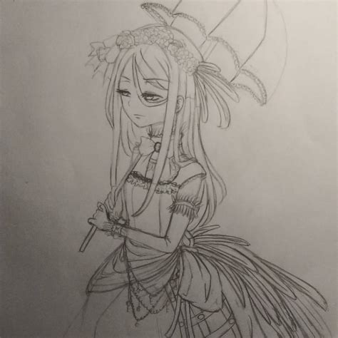 Anime Girl In A Black Victorian Dress Anime Girl In A Black Victorian Dress