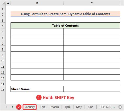 How To Create Dynamic Table Of Contents In Excel 3 Easy Methods