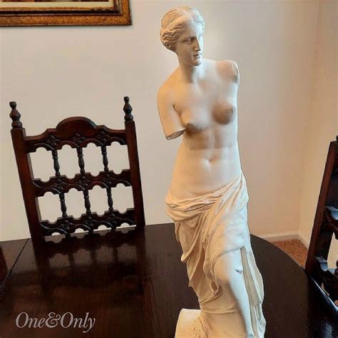 RARE XL The Venus De Milo Sculpture L9 X H29 Cm White Aphrodite Statue