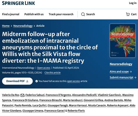 European Society Of Neuroradiology On Linkedin Midterm Follow Up After Embolization Of