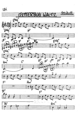 The Real Book Of Jazz Jitterbug Waltz Sheet Music For Tenor
