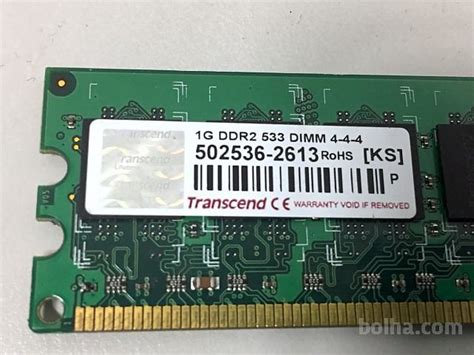 1gb Ddr 2 Ram Pomnilnik Transcend Ddr2 Delovni Spomin