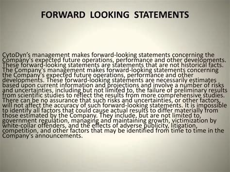 Ppt Forward Looking Statements Powerpoint Presentation Free Download Id 1678275