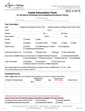 Fillable Online Worknetdupage Please Complete The Attached Form Then