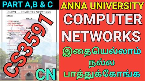 Computer Networks Important Questions Anna University Cs3591