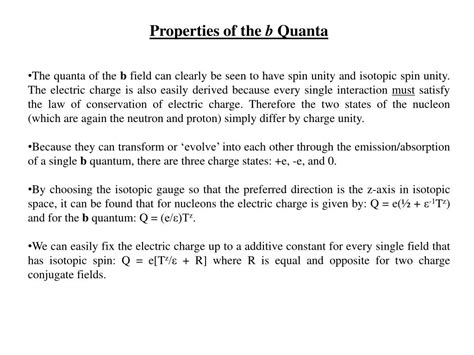 Ppt Conservation Of Isotopic Spin And Isotopic Gauge Invariance Powerpoint Presentation Id