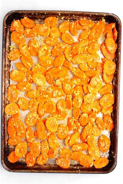 Garlic Parmesan Roasted Carrots Recipe Borrowed Bites