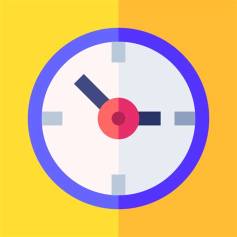 Clock Basic Straight Flat Icon
