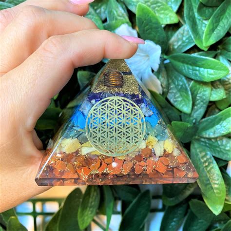 Chakra Orgonite With Flower Of Life Natural Witch