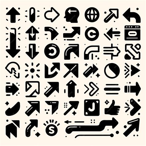 premium vector vector big black arrows flat icon set modern abstract