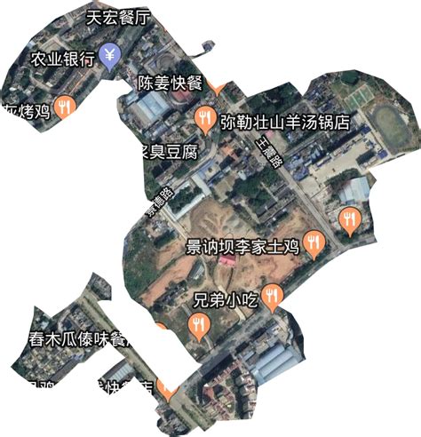 景洪农场高清卫星地图
