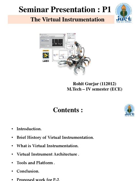 Virtual Instrumentation Presentation For Seminar Project