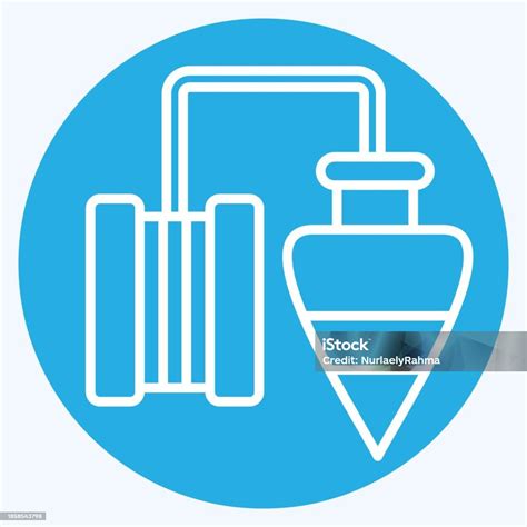 아이콘 Plumb Bob 건설 기호와 관련이 있습니다 파란 눈 스타일 심플한 디자인 편집 가능 간단한 일러스트레이션 건설 산업에