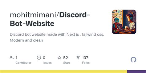 Github Mohitmimanidiscord Bot Website Discord Bot Website Made With