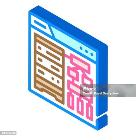 스키마 개발 데이터베이스 아이소 메트릭 아이콘 벡터 일러스트 레이 션 개발에 대한 스톡 벡터 아트 및 기타 이미지 개발 관리자 기술자 Istock