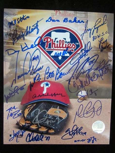 Philadelphia Phillies Multi Autographed Photo Carls Cards And Collectibles