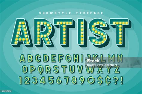 복고풍 영화 글꼴 디자인 캬 바레 브로드 웨이 편지 0명에 대한 스톡 벡터 아트 및 기타 이미지 0명 3차원 형태 Burlesque Istock