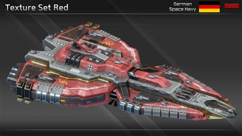 3d Model Gsn Spaceship Siegfried Class Battleship Vr Ar Low Poly