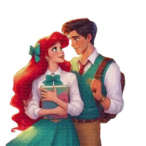 Arielle Ariel Love Arielle Ariel Love Vintage Paar Mann Men Woman Free Animated