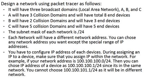 Solved Design A Network Using Packet Tracer As Follows It