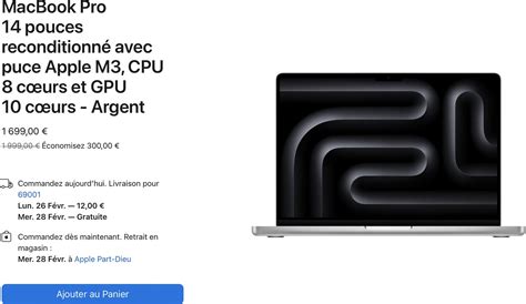 Consomac Le MacBook Pro M3 débarque sur le Refurb dès 1 699